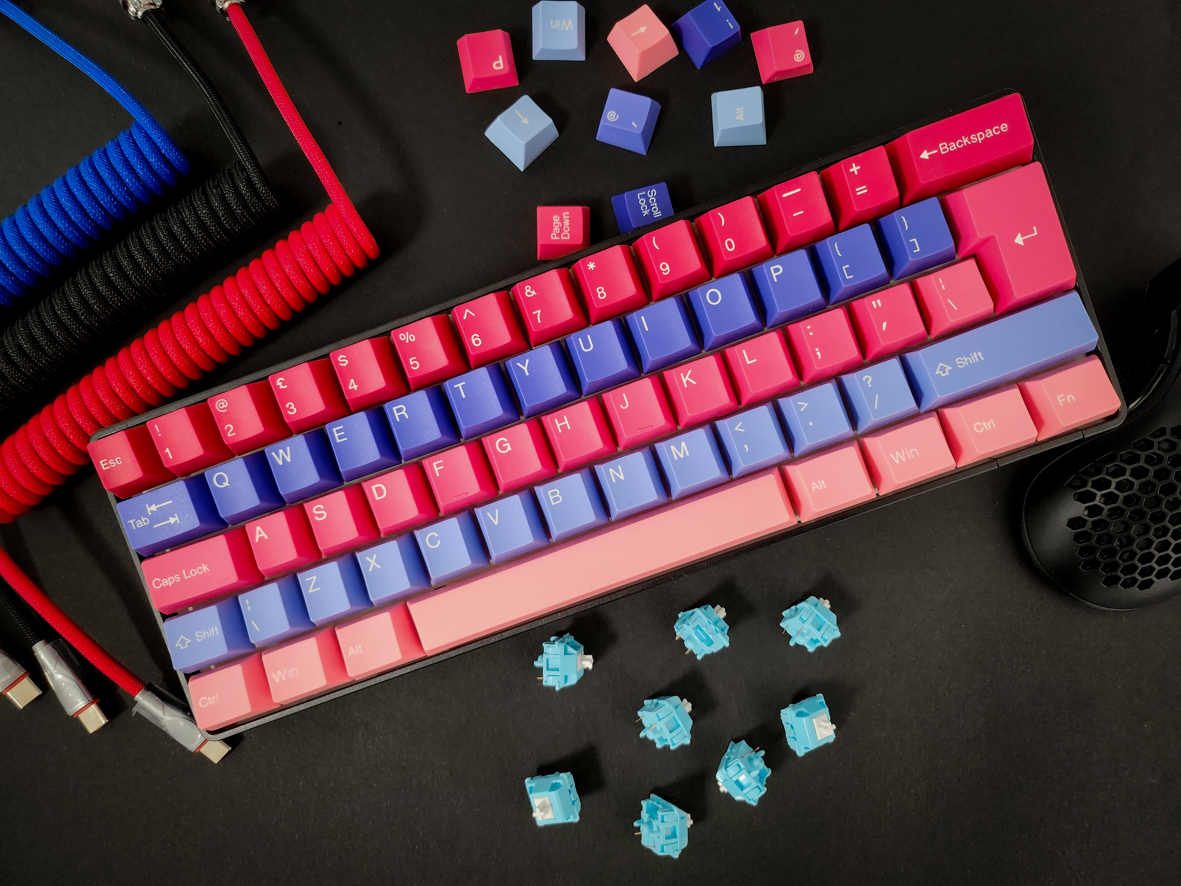 Blueberry & Strawberry Combo Set | Deskpad and Keycap Set by ID Gaming ...