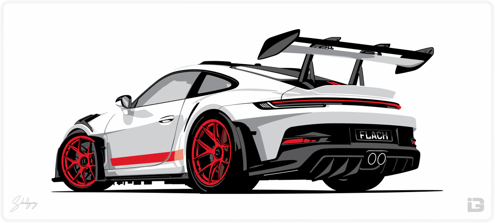 992 RS White | Custom Gaming Mousepad by ID Gaming – iD Gaming