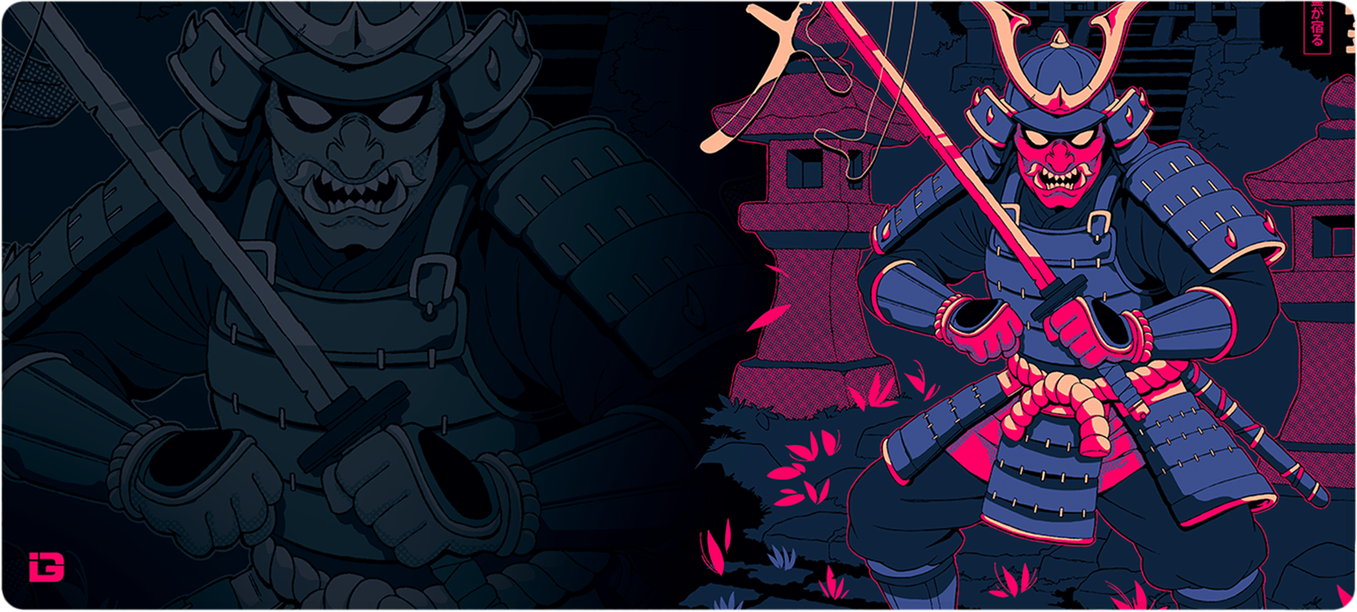 Samurai Oni | Custom Gaming Deskpad by ID Gaming – iD Gaming