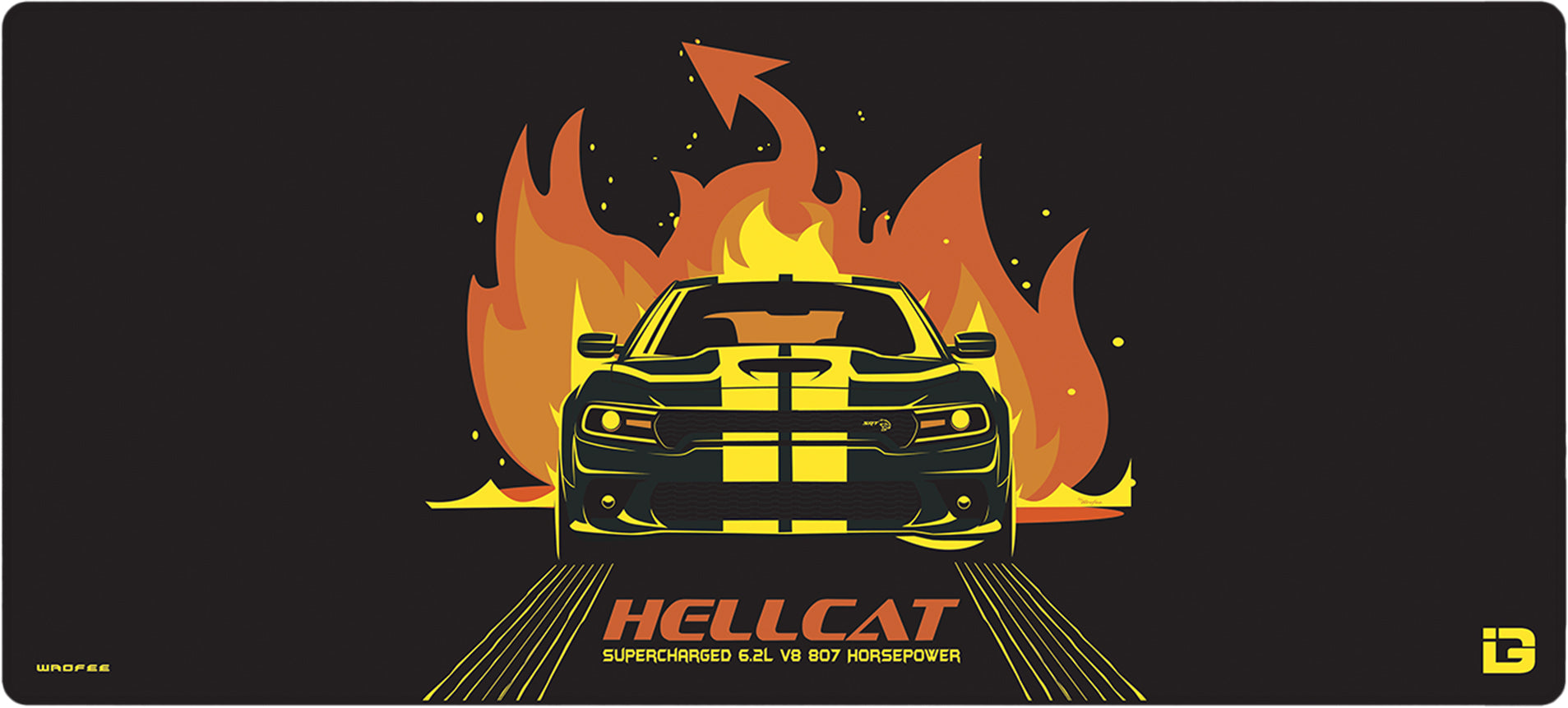 Hellcat | Custom Gaming Deskpad by iD Gaming