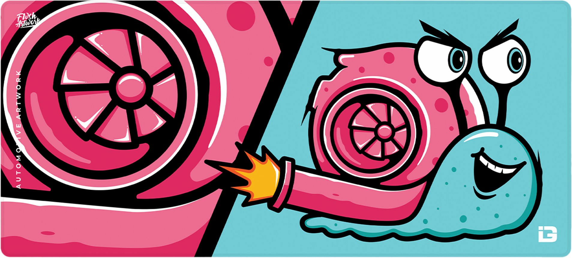 Turbo Slug - Blue | Custom Gaming Deskpad by ID Gaming – iD Gaming